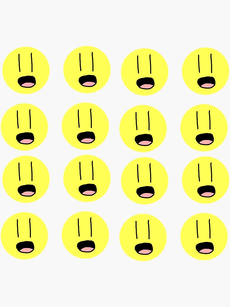 "Surprised Face" Sticker for Sale by ChloeExtrasArts | Redbubble