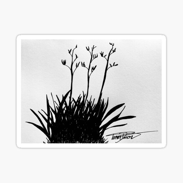 "Harakeke silhouette" Sticker for Sale by TerraDumont | Redbubble