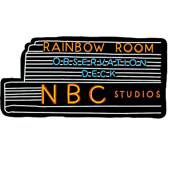 "NBC rainbow room " Sticker for Sale by ellenugget | Redbubble