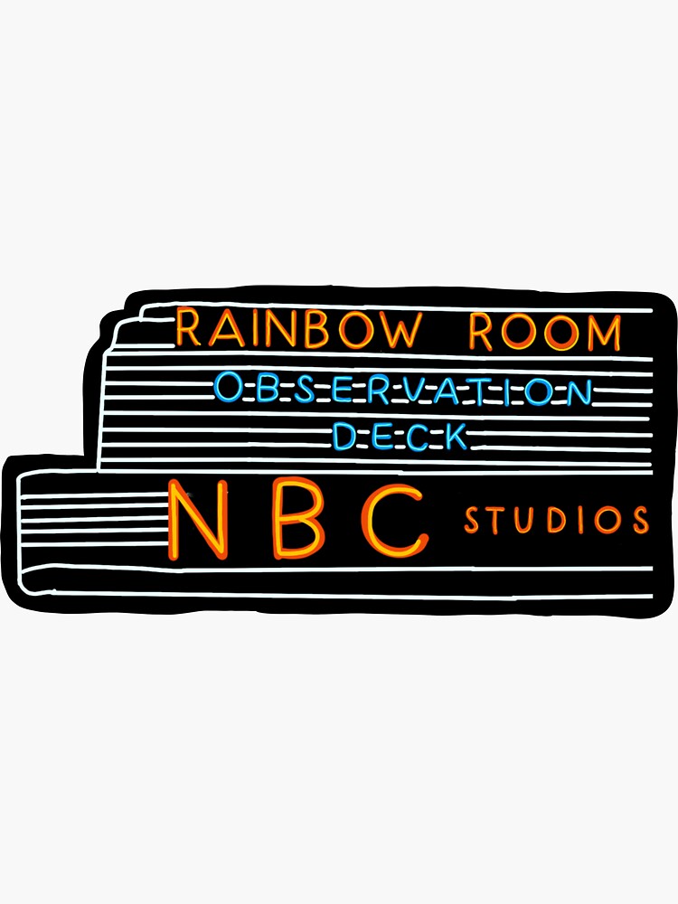 "NBC rainbow room " Sticker for Sale by ellenugget | Redbubble