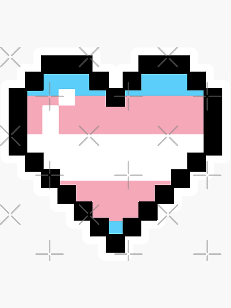 "Pixel Trans Pride" Sticker for Sale by Eddy-Gremlin | Redbubble