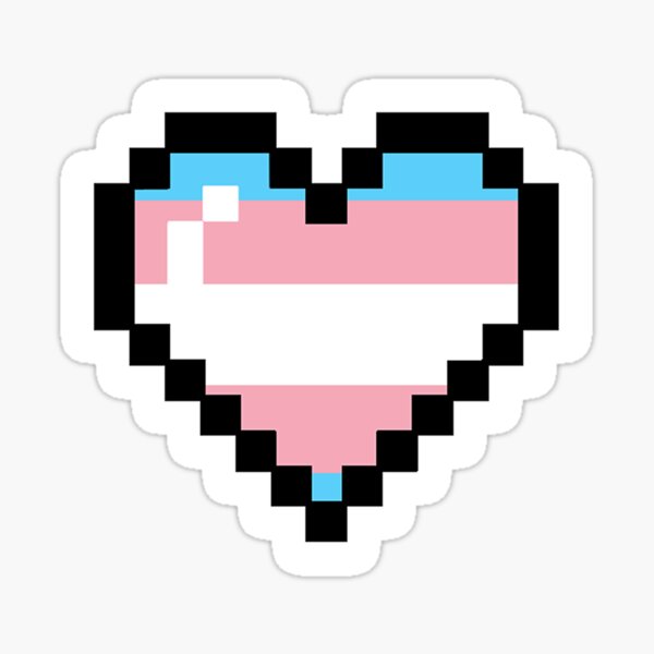 "Pixel Trans Pride" Sticker for Sale by Eddy-Gremlin | Redbubble