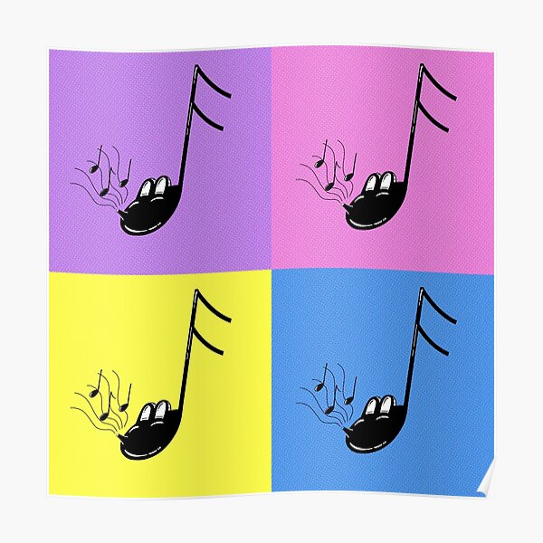 "Pop Art Singing Music Notes" Poster for Sale by alyssastormes | Redbubble