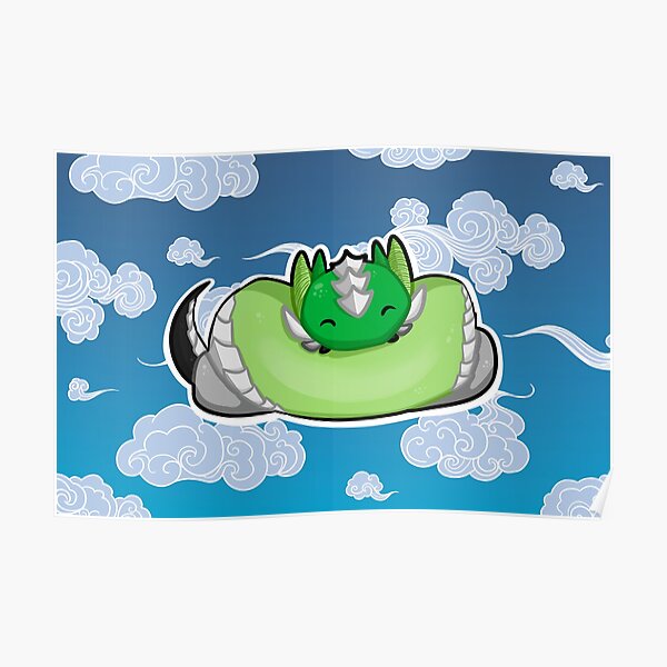 "Cute aromantic wyrm dragon " Poster by dragonlord19 | Redbubble