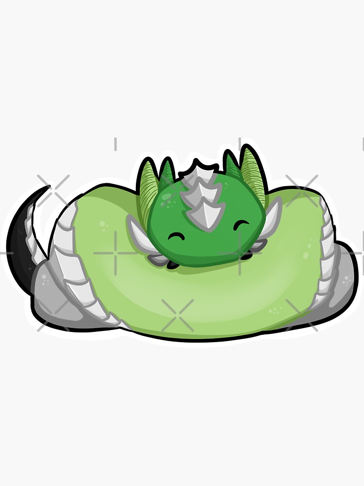 "Cute aromantic wyrm dragon " Sticker for Sale by dragonlord19 | Redbubble