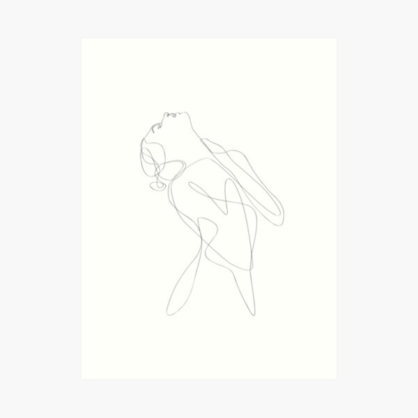 ""Self Love" Abstract Woman Drawing - One Line" Art Print for Sale by ...