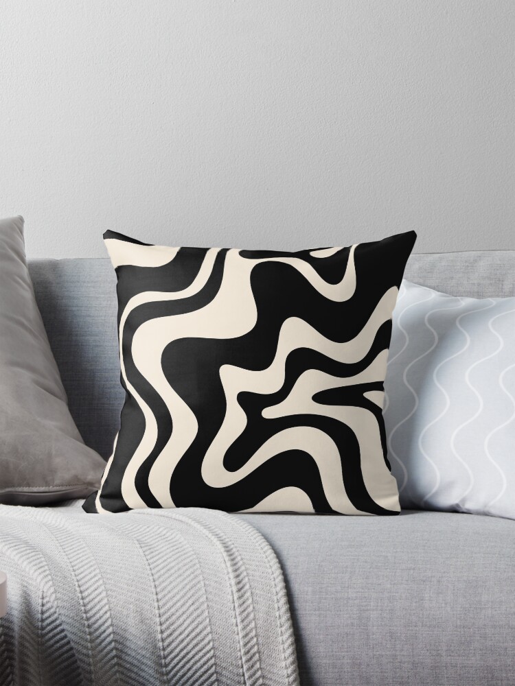 Black and cream throw pillows store
