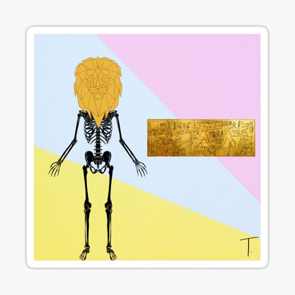 "Leo Skeleton" Sticker for Sale by artdissection | Redbubble