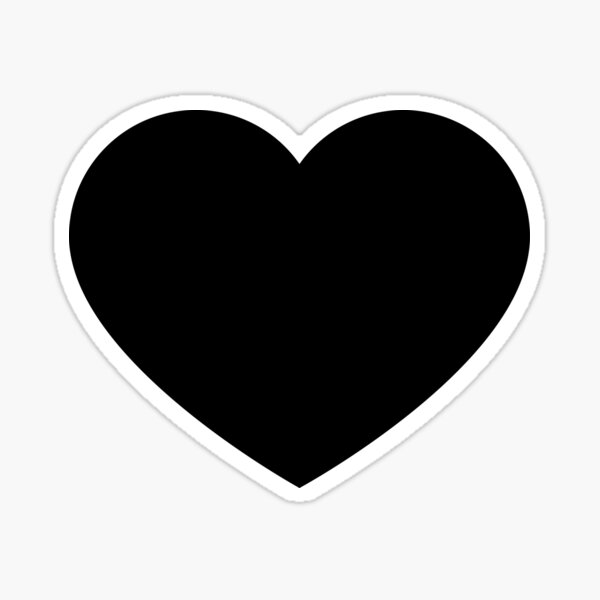 "Black Heart" Sticker by kasthu | Redbubble