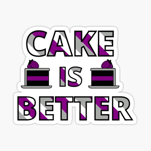 "Cake is Better Ace Flag" Sticker for Sale by kaelvercorian | Redbubble