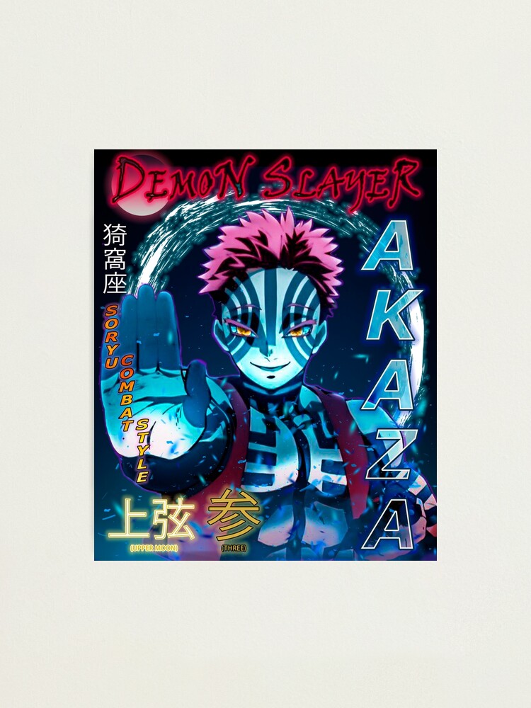 "Akaza Fanart Poster von Kimetsu no Yaiba Demon Slayer Mugen Ressha ...