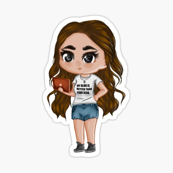 "Lux - Katy Swartz Chibi" Sticker for Sale by FandomFealty | Redbubble