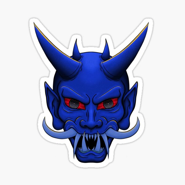 "oni mask " Sticker by Bunofpork | Redbubble