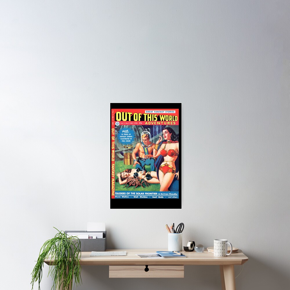 "Vintage science fiction space comic." Poster by beachcamper | Redbubble