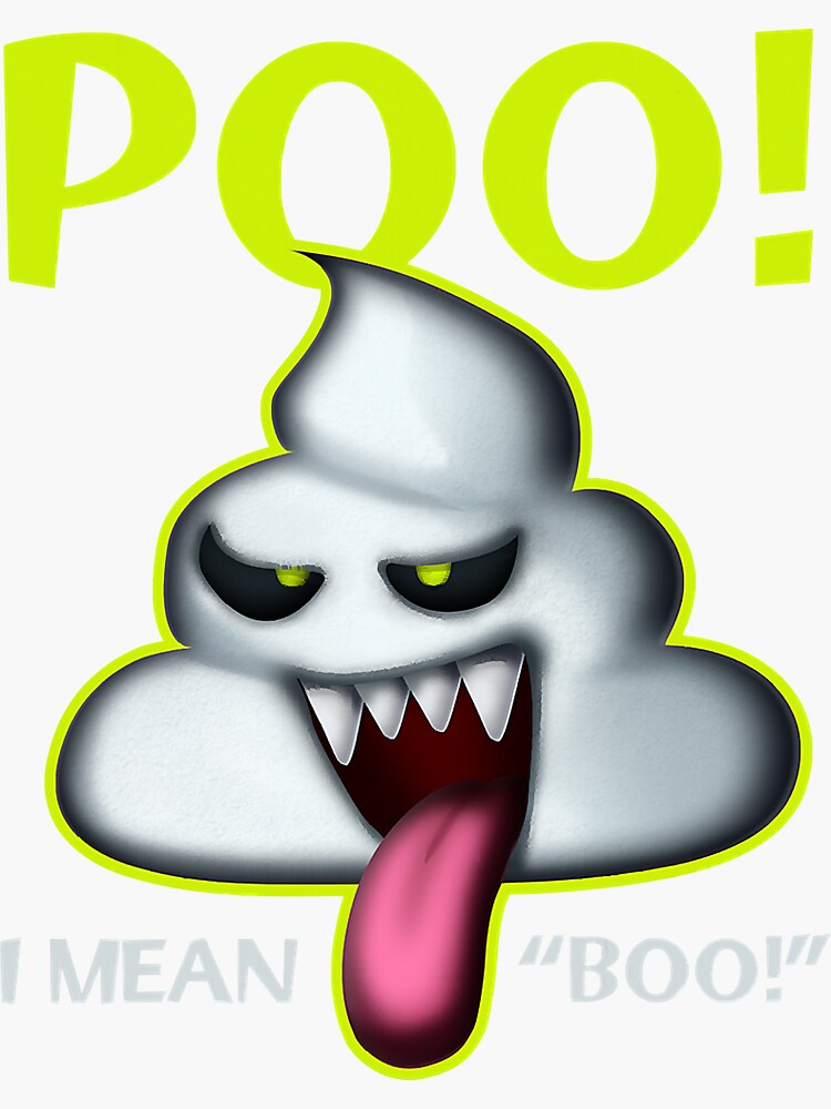 "Poo I Mean Boo Spooky Smile Poop" Sticker for Sale by unassertive19 ...