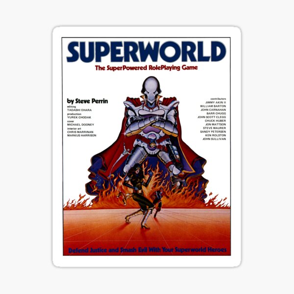 "Superworld Cover" Sticker for Sale by Chaosium | Redbubble