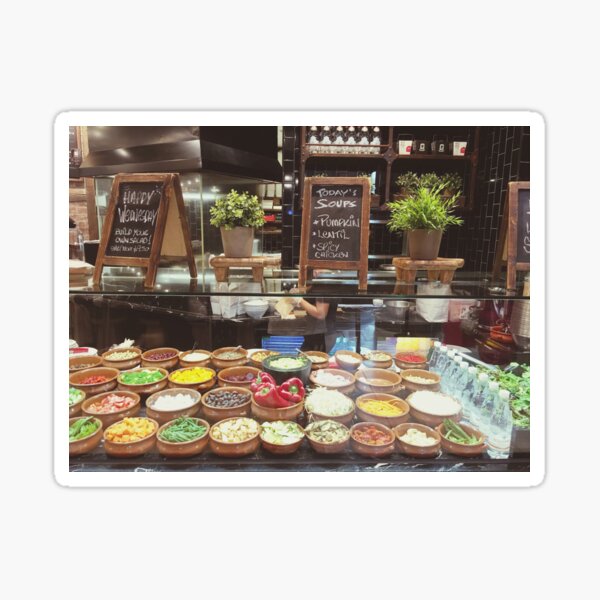 "Food Selection At A Food Court Restaurant" Sticker for Sale by ...