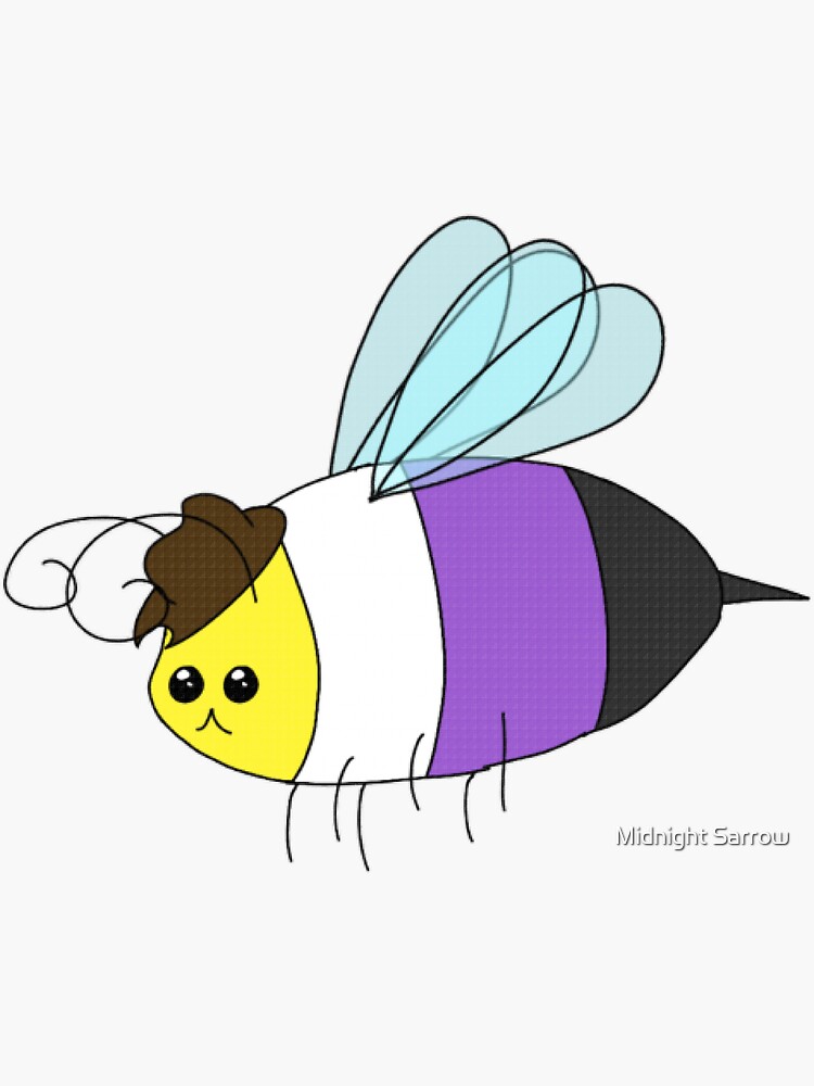 "Non Binary Country Bee " Sticker for Sale by MidnightCore | Redbubble