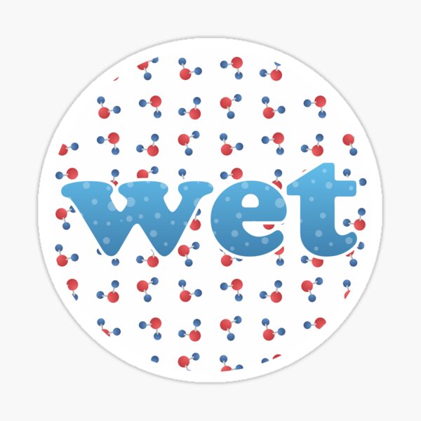 "Wet (water molecules pattern)" Sticker by Diversity-illus | Redbubble