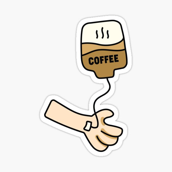 "Coffee Dextrose Sticker" Sticker for Sale by Loisabee | Redbubble