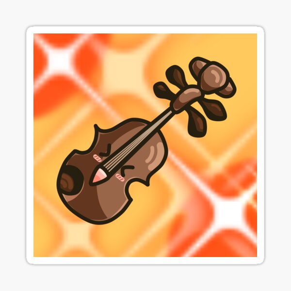 "Cute Brown Chibi Violin" Sticker for Sale by yohannafree | Redbubble