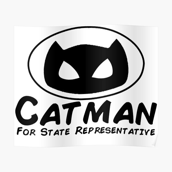 Póster «CATMAN GATO HOMBRE FUNNY BATMAN KITTEN 3» de EntengArt | Redbubble