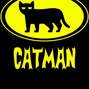 "CATMAN CAT MAN FUNNY BATMAN KITTEN 8" Essential T-Shirt for Sale by ...