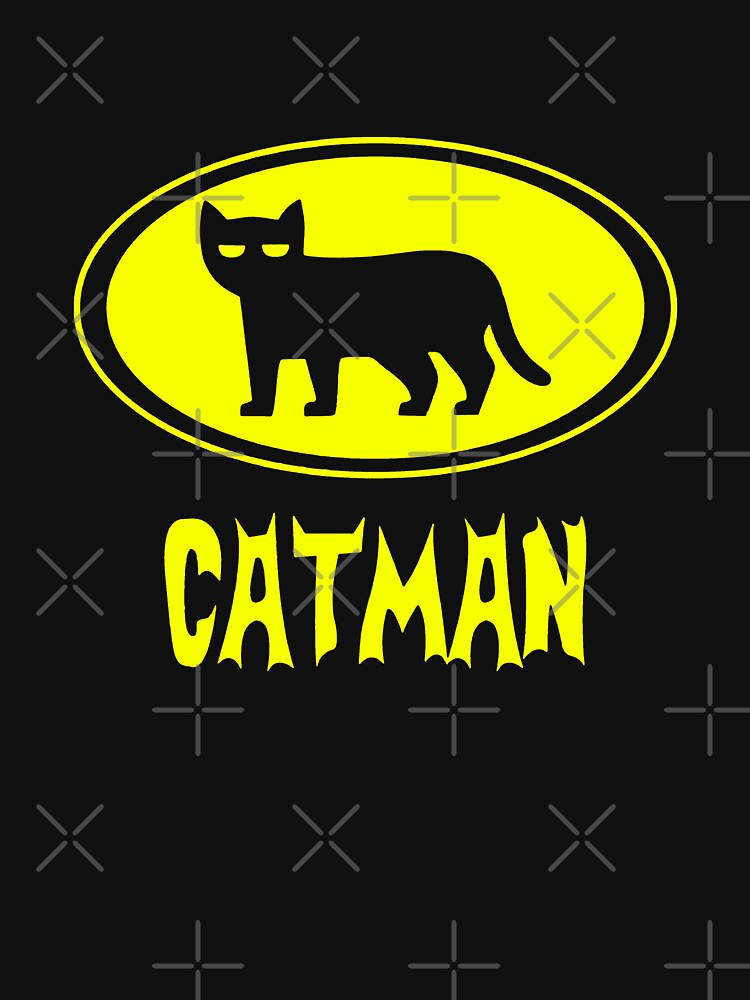 "CATMAN CAT MAN FUNNY BATMAN KITTEN 8" Essential T-Shirt for Sale by ...