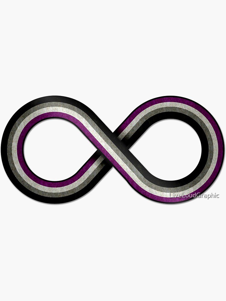 Pegatina «Gran símbolo de vector infinito rayado con bandera de orgullo ...