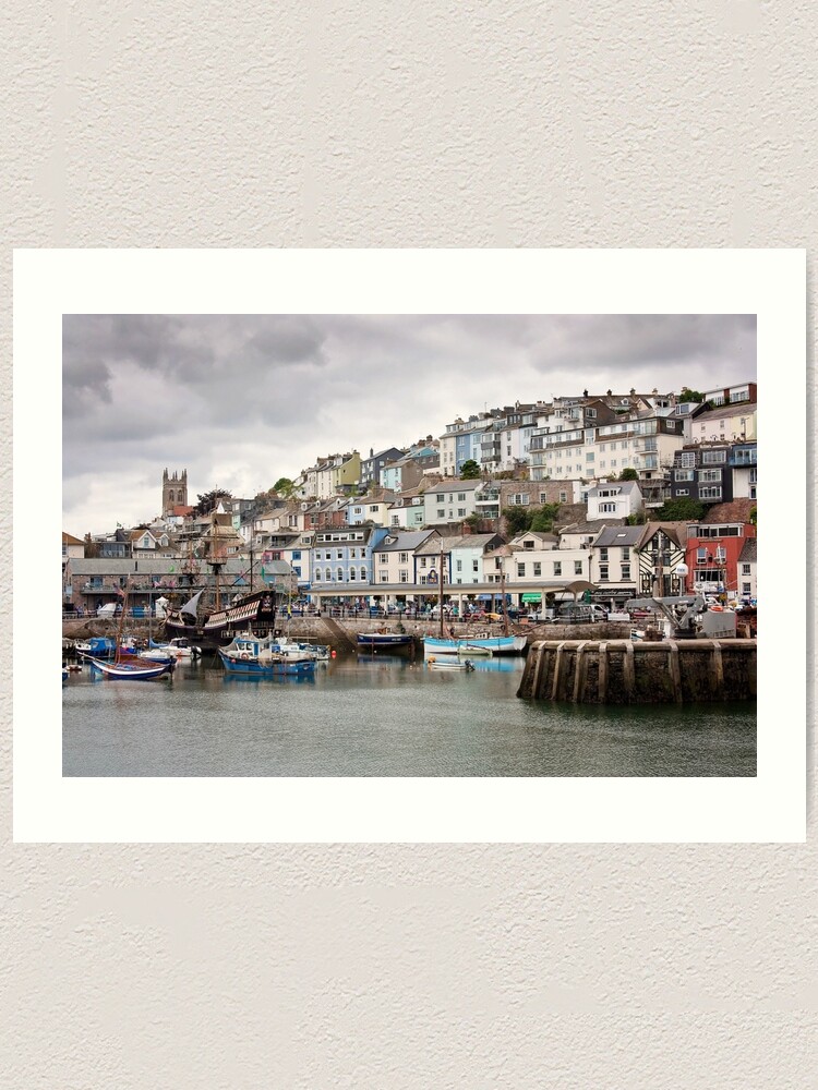 "Brixham Harbour" Art Print by gracust | Redbubble