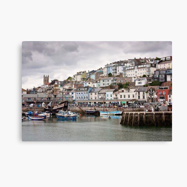 "Brixham Harbour" Canvas Print for Sale by gracust | Redbubble
