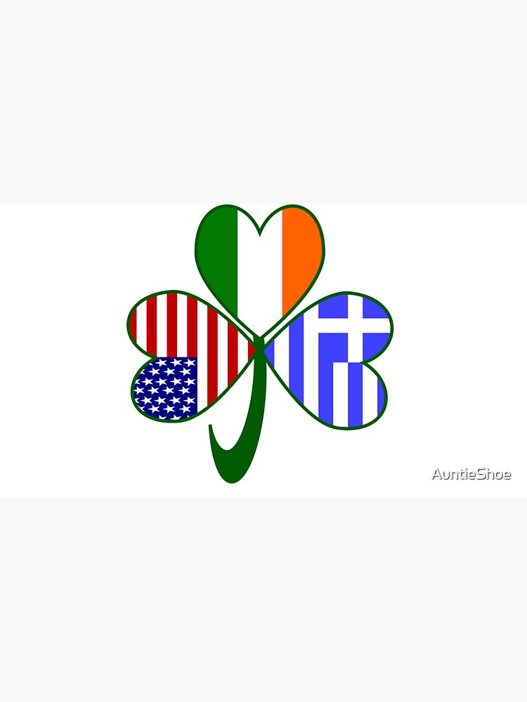 "Greek Irish USA Shamrock" Cap for Sale by AuntieShoe | Redbubble