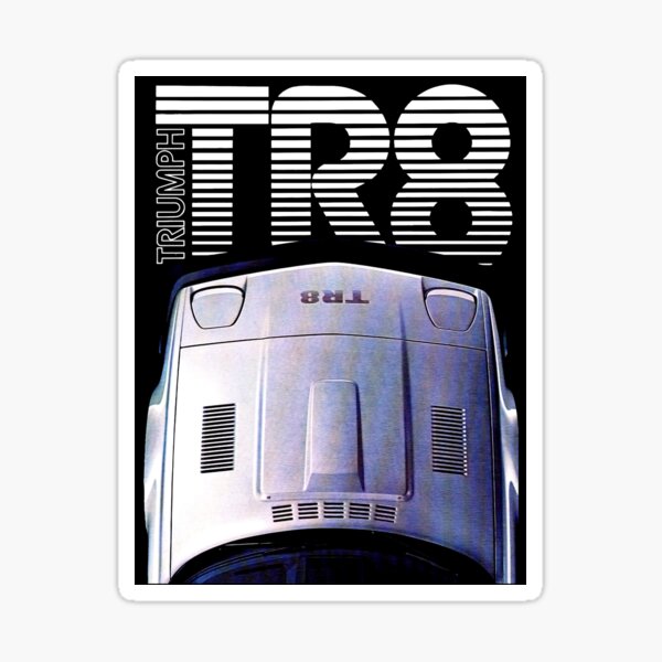 "TRIUMPH TR8 - ADVERT" Sticker for Sale by ThrowbackM3 | Redbubble