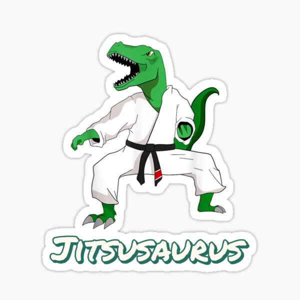 "Jitsusaurus Jiu-Jitsu Dinosaur " Sticker for Sale by SweetbeStore ...