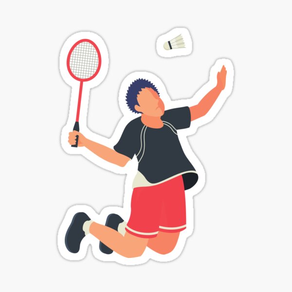"Badminton Player" Sticker for Sale by SenGift | Redbubble