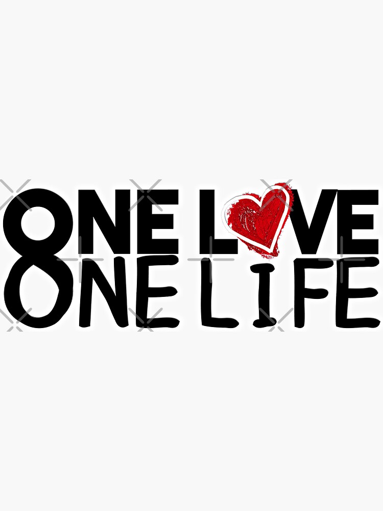"u2 one love one life" Sticker by clad63 | Redbubble