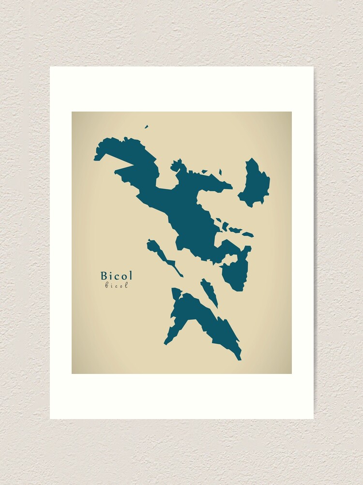 "Modern Map - Bicol region map Philippines PH" Art Print for Sale by ...