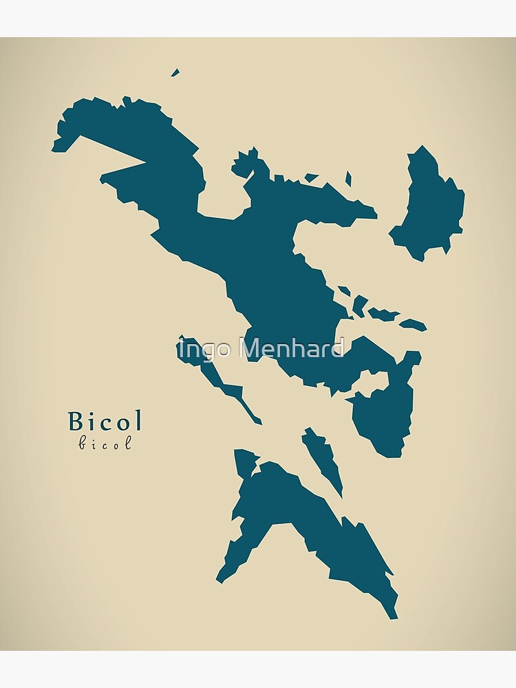 "Modern Map - Bicol region map Philippines PH" Art Print for Sale by ...