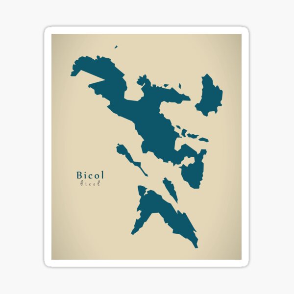 Pegatina «Mapa moderno - mapa de la región de Bicol Filipinas PH» de ...