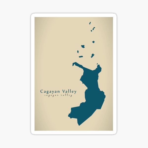 "Modern Map - Cagayan Valley region map Philippines PH" Sticker for ...
