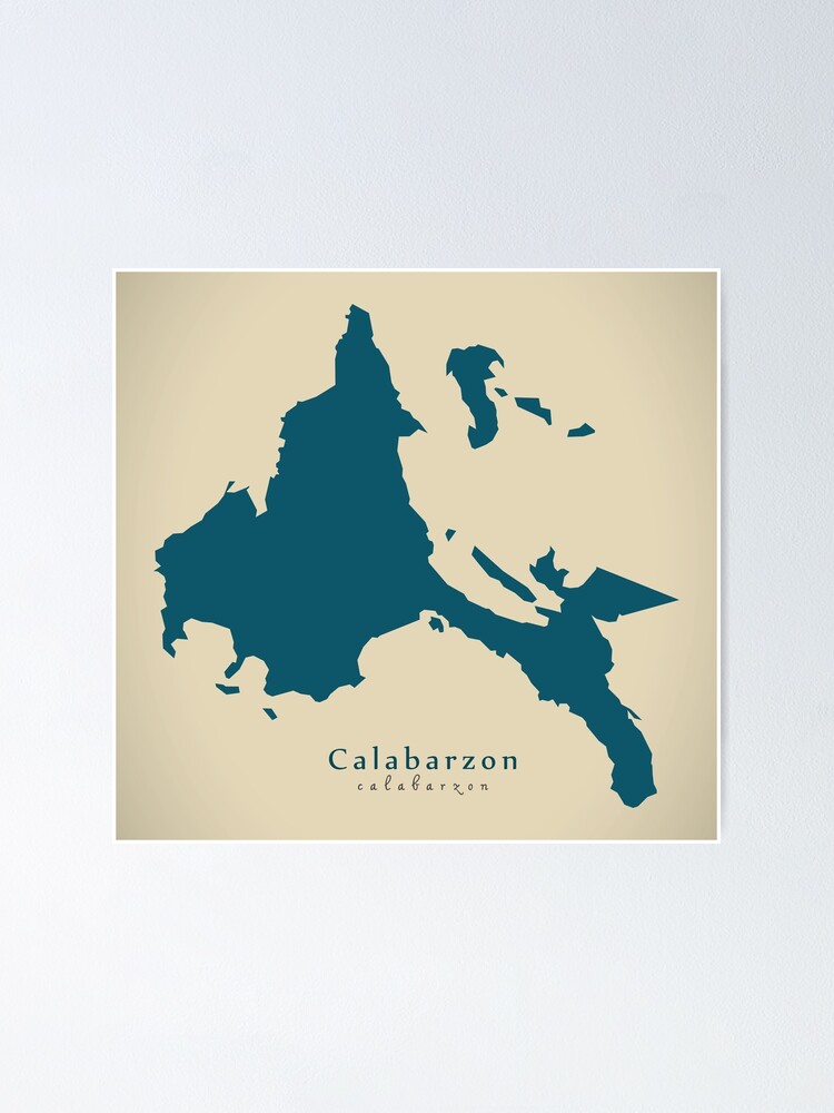 "Modern Map - Calabarzon region map Philippines PH" Poster for Sale by ...