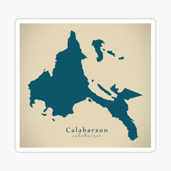 "Modern Map - Calabarzon region map Philippines PH" Sticker for Sale by ...