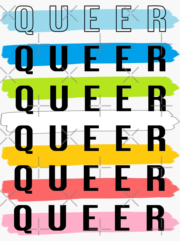 "Queer flag design" Sticker for Sale by empathy-demon | Redbubble