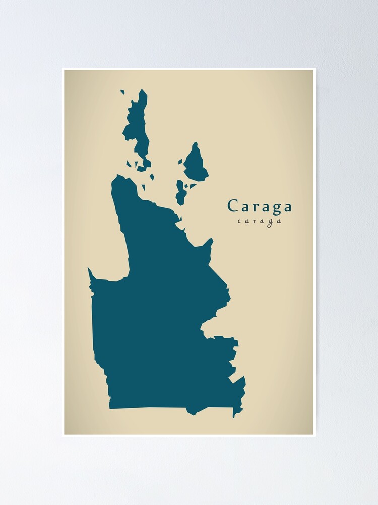 "Modern Map - Caraga region map Philippines PH" Poster for Sale by ...