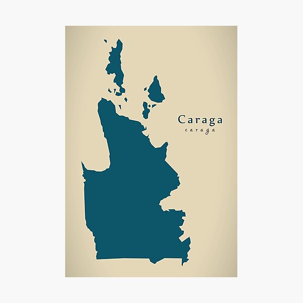 "Modern Map - Caraga region map Philippines PH" Photographic Print for ...