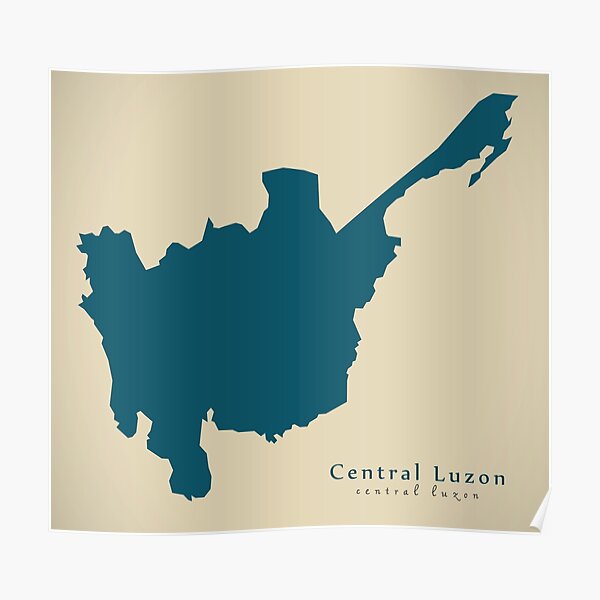 "Modern Map - Central Luzon region map Philippines PH" Poster by ...