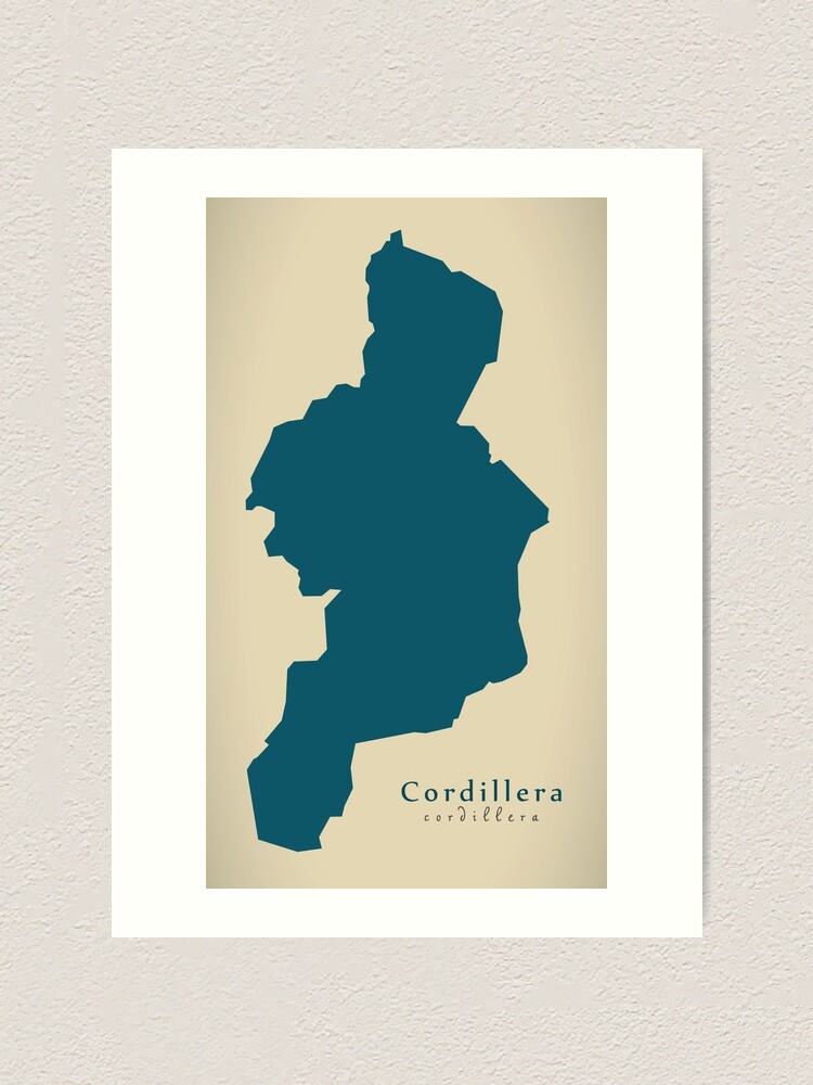 "Modern Map - Cordillera region map Philippines PH" Art Print by ...