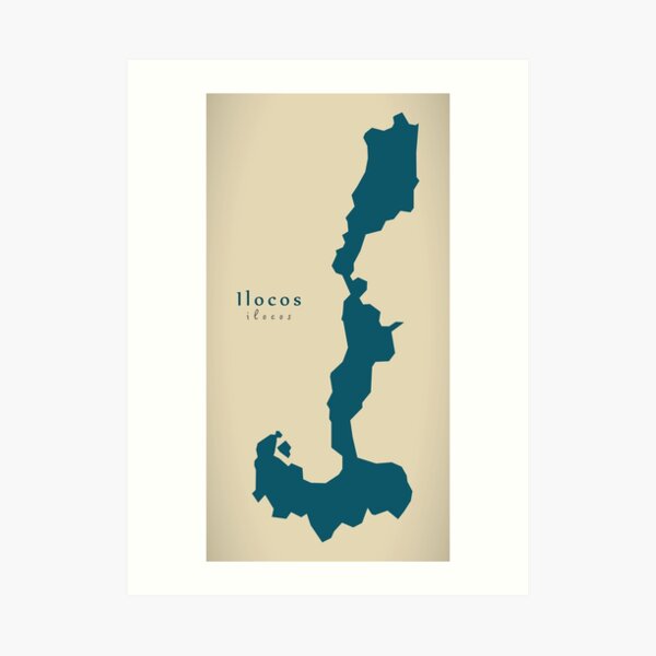 "Modern Map - Ilocos region map Philippines PH" Art Print for Sale by ...