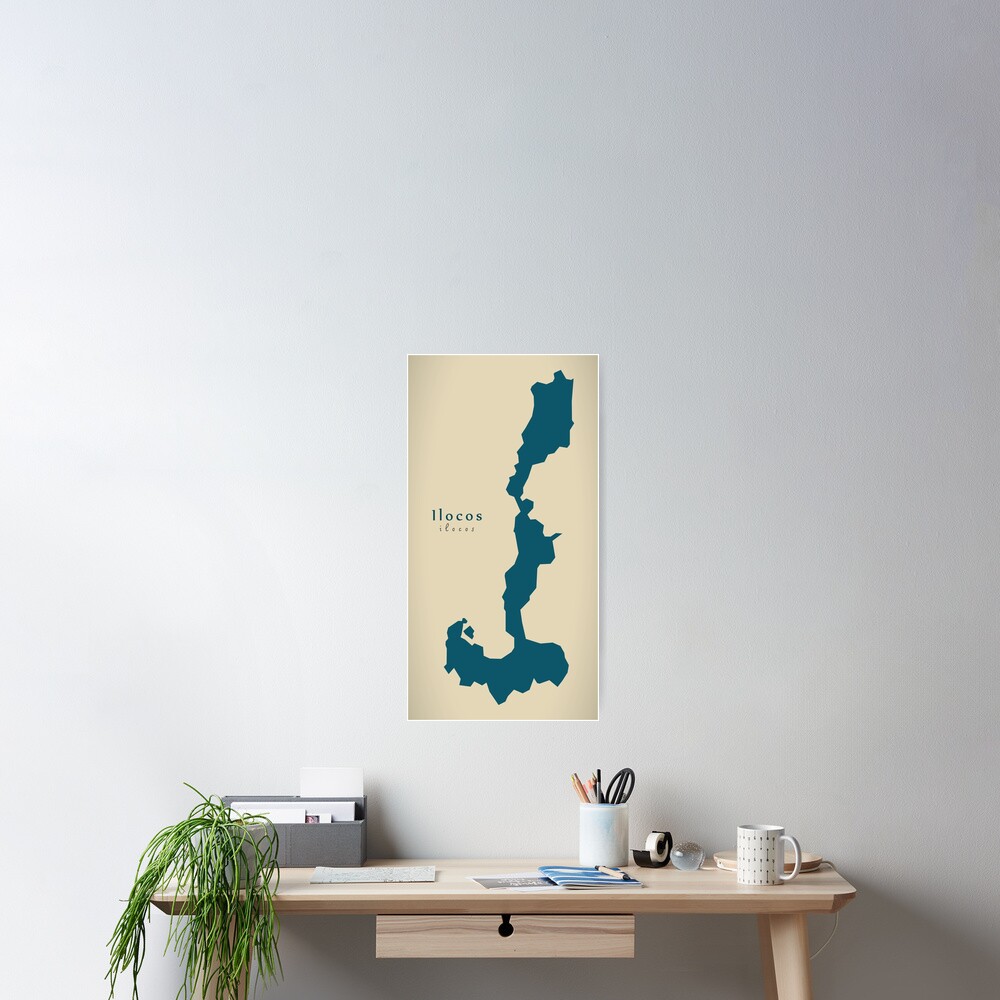 "Modern Map - Ilocos region map Philippines PH" Sticker for Sale by ...