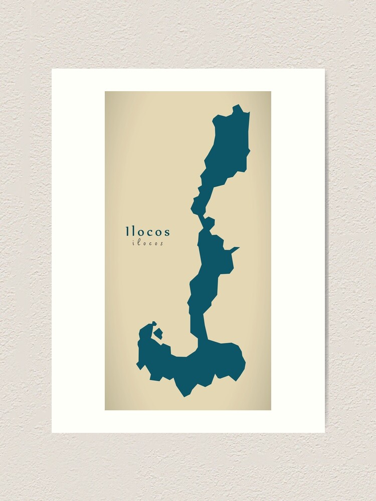 "Modern Map - Ilocos region map Philippines PH" Art Print for Sale by ...